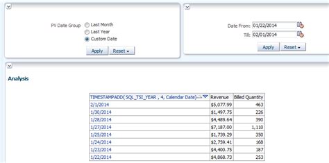 obiee in il obiee prompts last year last month and custom dates