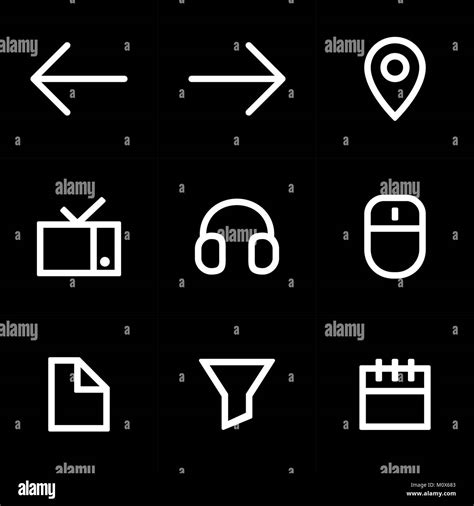 Set Of Icons For Simple Flat Style Ui Design Stock Vector Image And Art