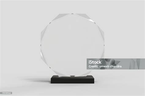 모의 를 위한 빈 투명 크리스탈 트로피 3d 렌더링 그림입니다 트로피에 대한 스톡 사진 및 기타 이미지 트로피 기업