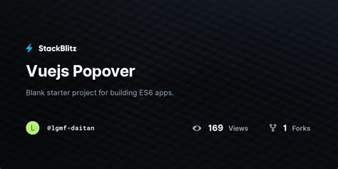 Vuejs Popover Stackblitz