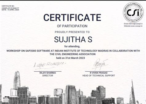 Sujitha S On Linkedin Workshopcertificate Iitmadras