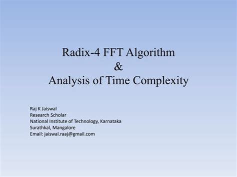 Discrete Fourier Transform Pptx Technology And Computing