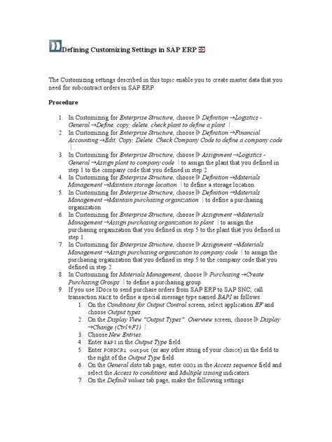 Pdf Defining Customizing Settings In Sap Erp Dokumen Tips