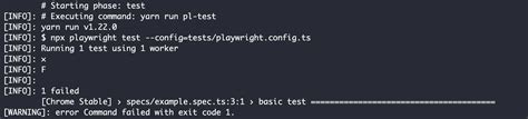 test stage doesn t fail in the pipeline when playwright tests fail
