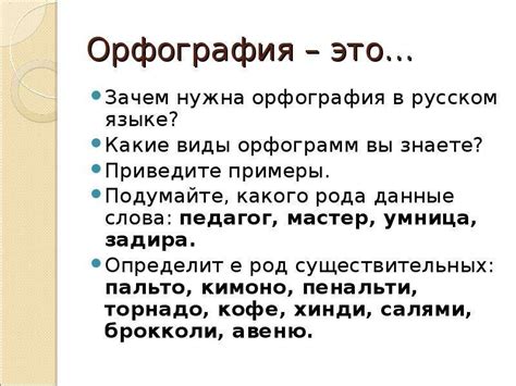 Орфография система правил