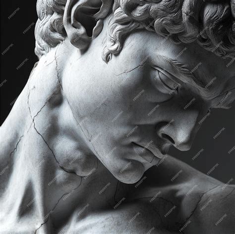 A Closeup Of Michelangelos David Showcasing The Intricate Details Of The Sculpture Including The