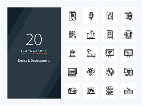 20 Device And Development Outline Icon For Presentation 17595622 Vector Art At Vecteezy