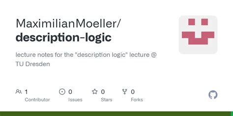 Github Maximilianmoellerdescription Logic Lecture Notes For The