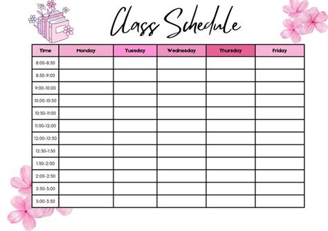 Pretty Class Schedule In 2025 Student Planner School Week Student