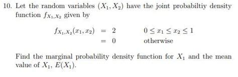 Solved 0 Let The Random Variables X1x2 Have The Joint