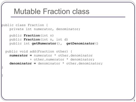 immutable classes updated ppt