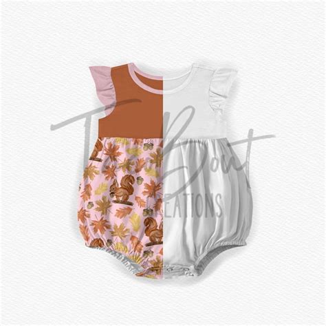 flutter bubble romper mock up template realistic clothing mock up