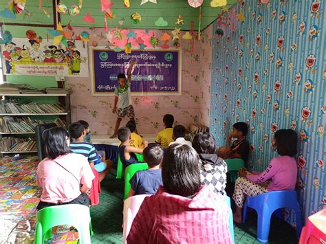 လှိုင်းဘွဲမြို့နယ် ပြည်သူ့စာကြည့်တိုက် ကလေးစာဖတ်ခန်း၌ အားကစားပြိုင်ပွဲမ