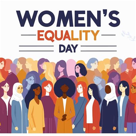 Womens Equality Day Background Holiday Celebrating Vector Banner Social