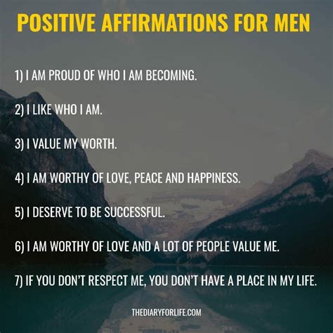 Daily Positive Affirmations For Men 111 Positive Affirmations For Men