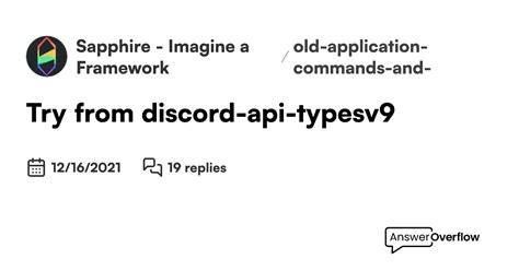 Try From Discord Api Typesv9 Sapphire Imagine A Framework