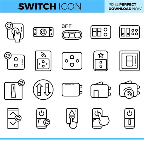 Premium Vector Vector Switch Icon Set