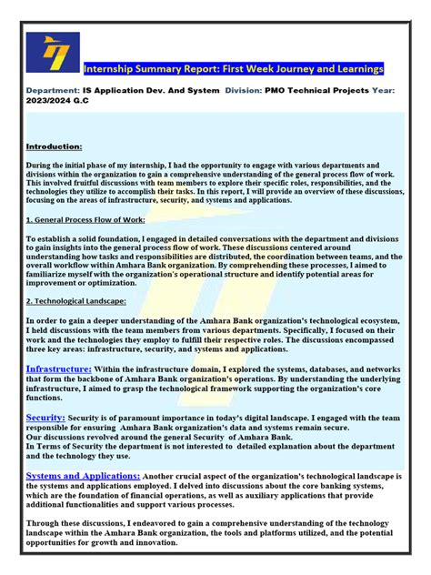 Internship Summary Report Week1 Pdf Infrastructure Cognitive Science