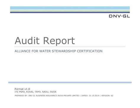 Pdf Audit Report€¦ · Overview Of Unit And Location Itcs Unit At Kovai ‘itc Kovai