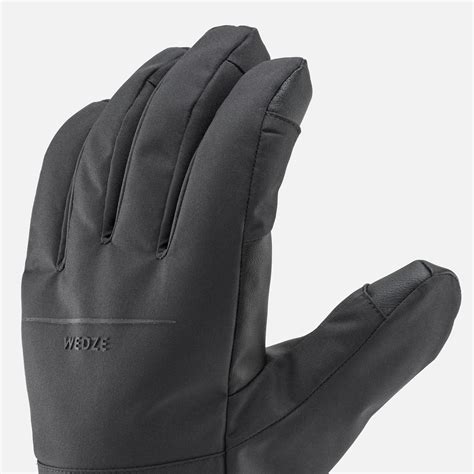 Adult Ski 100 Gloves Light Black