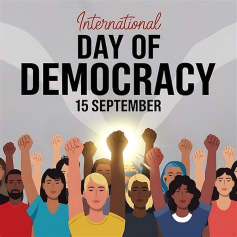 International Day Of Democracy Poster Flat Vector Illustration Design