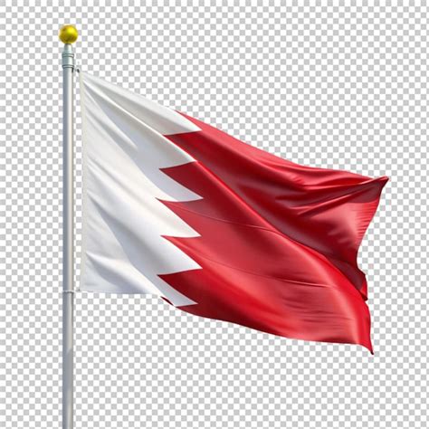 Bahrain White And Red Flag Premium Ai Generated Psd