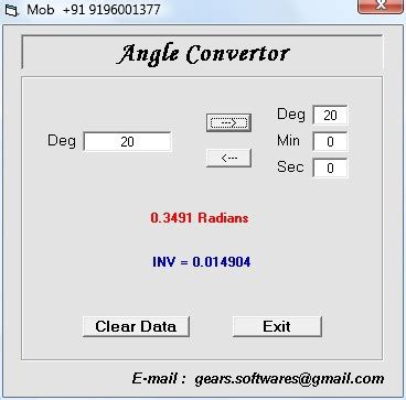 Angle Converter Gear Software Solutions