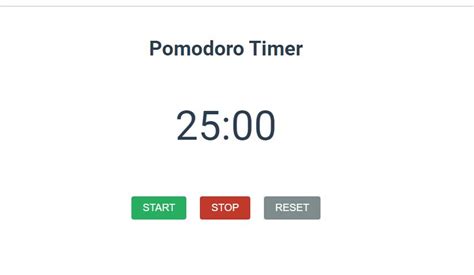 Pomodoro Timer Project Details