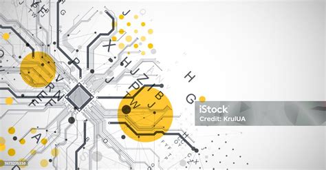 Abstract Background On Technological And Scientific Topics Cpu Concept