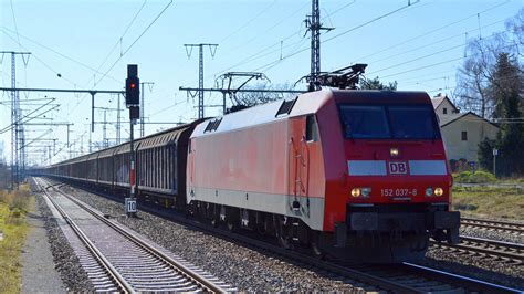 DB Cargo AG [D] mit "152 037-8" [NVR-Nummer: 91 80 6152 037-8 D-DB] und ...