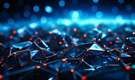 Premium Ai Image Abstract Blue Blue Web Abstract Connected Elements