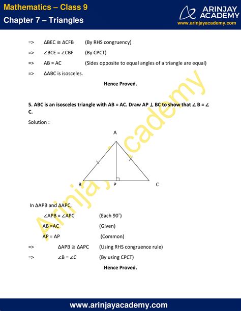 NCERT Solutions For Class 9 Maths Chapter 7 Exercise 7 3 Triangles