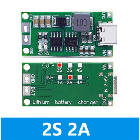 2s3s4s 2a Step Up Boost Charging Module Type C Lithium Li Ion