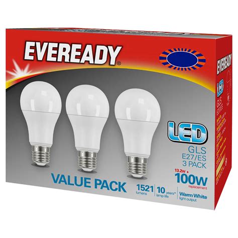 Eveready W E LED Bulb Pk Lighting B M