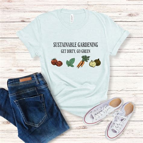 Sustainable Gardening Shirt Bio Vegetable Garden Tee Gardener T