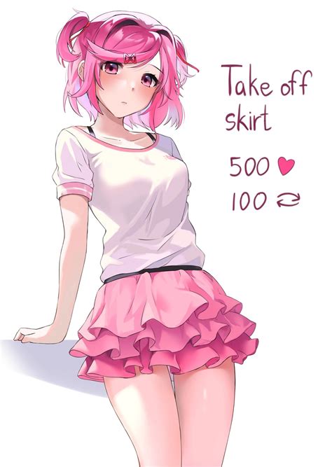 Natsuki Doki Doki Literature Club Drawn By Machulanko Danbooru