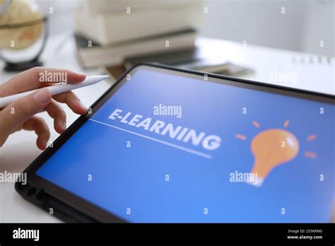 E Learning Concept With Website On Tablet Education Internet