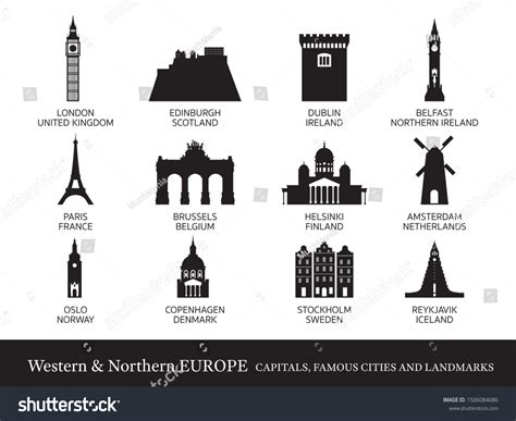 Europe Landmark Silhouette