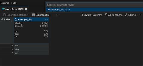How To Search For A Element In List In Vs Code Data Wrangler