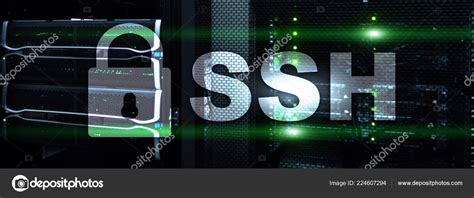 Ssh Secure Shell Protocol Software Data Protection Internet Telecommunication Concept Stock