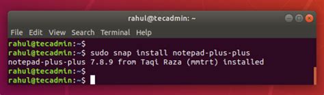 how to install notepad on ubuntu 18 04 tecadmin