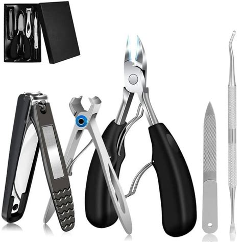 Werulen Nail Clipper Set 7 Piece Manicure Kit Stainless Steel Nail Clippers Toenail Clippers