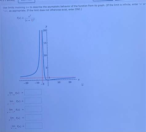 Solved Use Limits Involving Too To Describe The Asymptotic