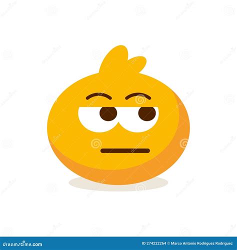 Vector Emoji Cute Unamused Face Illustration Isolated Stock Vector