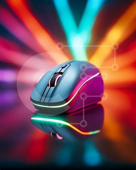 Colorful Light Effect Computer Mouse Stock Photo Creative Fabrica