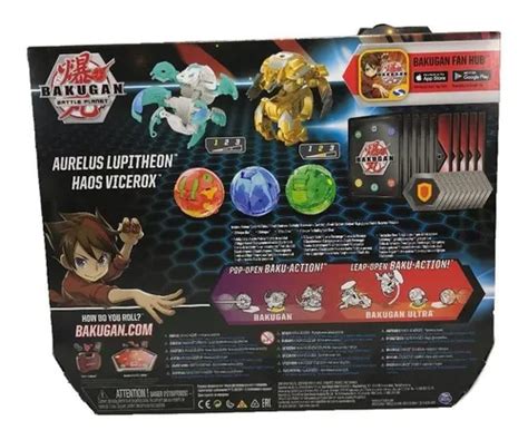Bakugan Battle Pack 5 Pack Aurelos Lupitheon Y Haos Vicerox Meses Sin