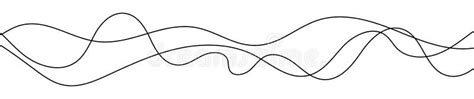 Thin Curved Wavy Lines Stock Vector Illustration Of Geometric 329608965
