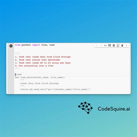 Quickly Create Etl Data Flows With Prefect And Codesquireai R
