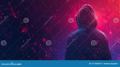 Dangerous Hooded Hacker Internet Cyber Crime Cyber Attack System Breaking And Malware