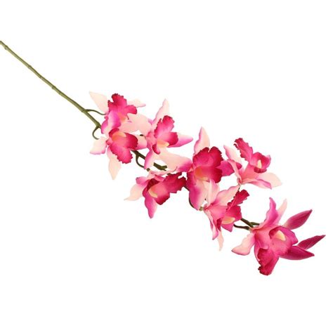 Artificial Fuchsia Real Touch Orchid Stems